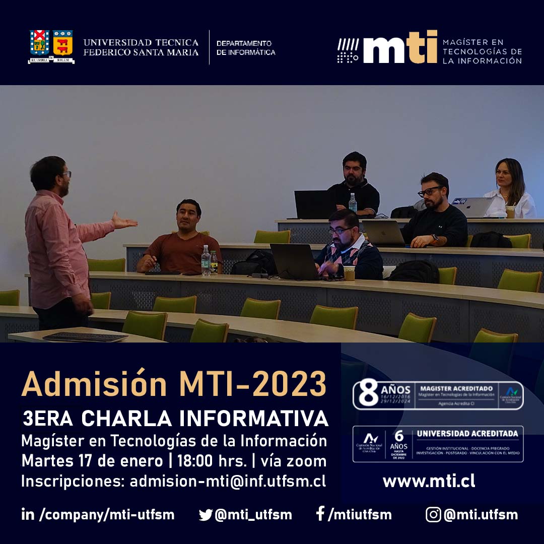 3ra Charla Informativa Admisión MTI-2023 - MTI
