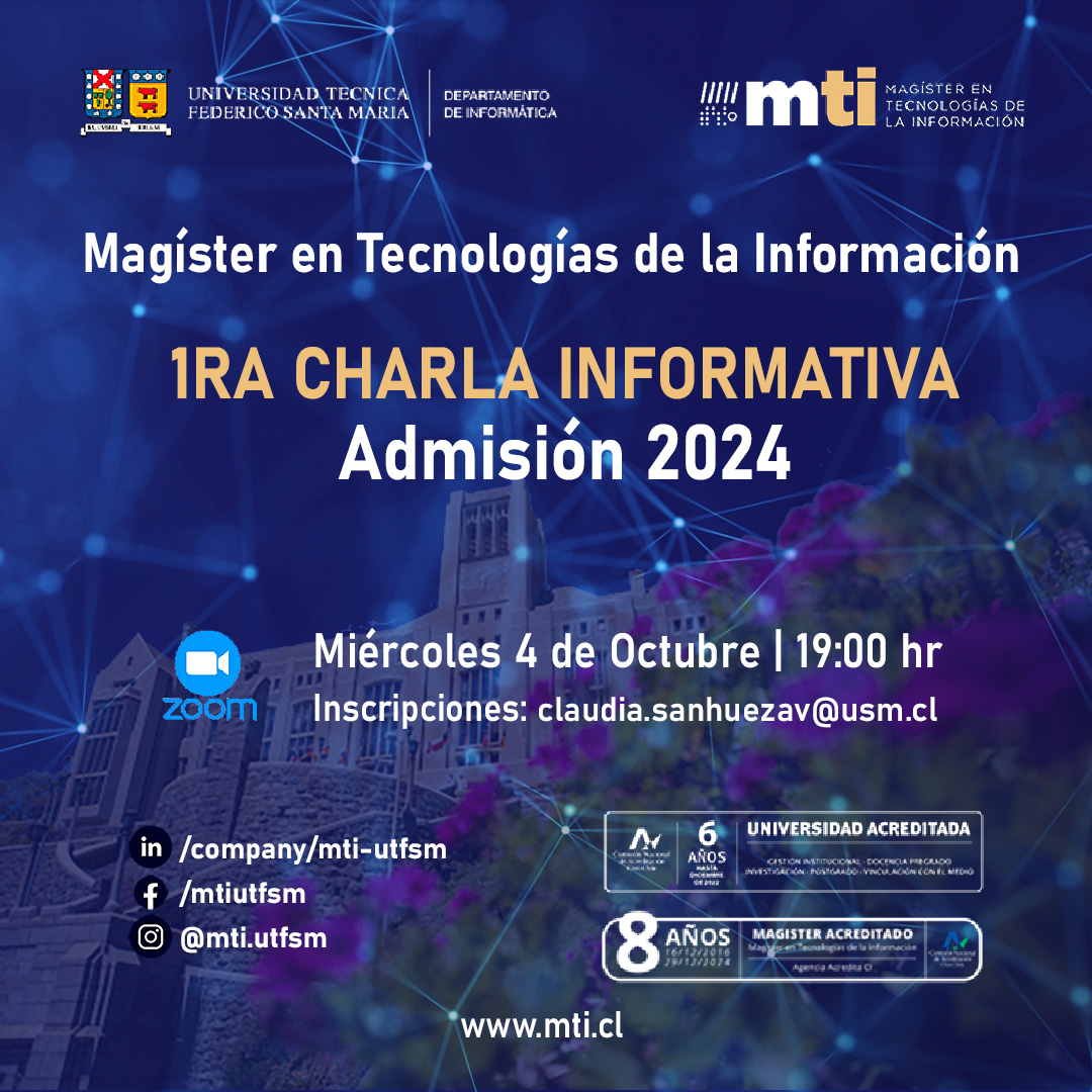 1ra Charla Informativa - Admisión MTI-2024 - MTI